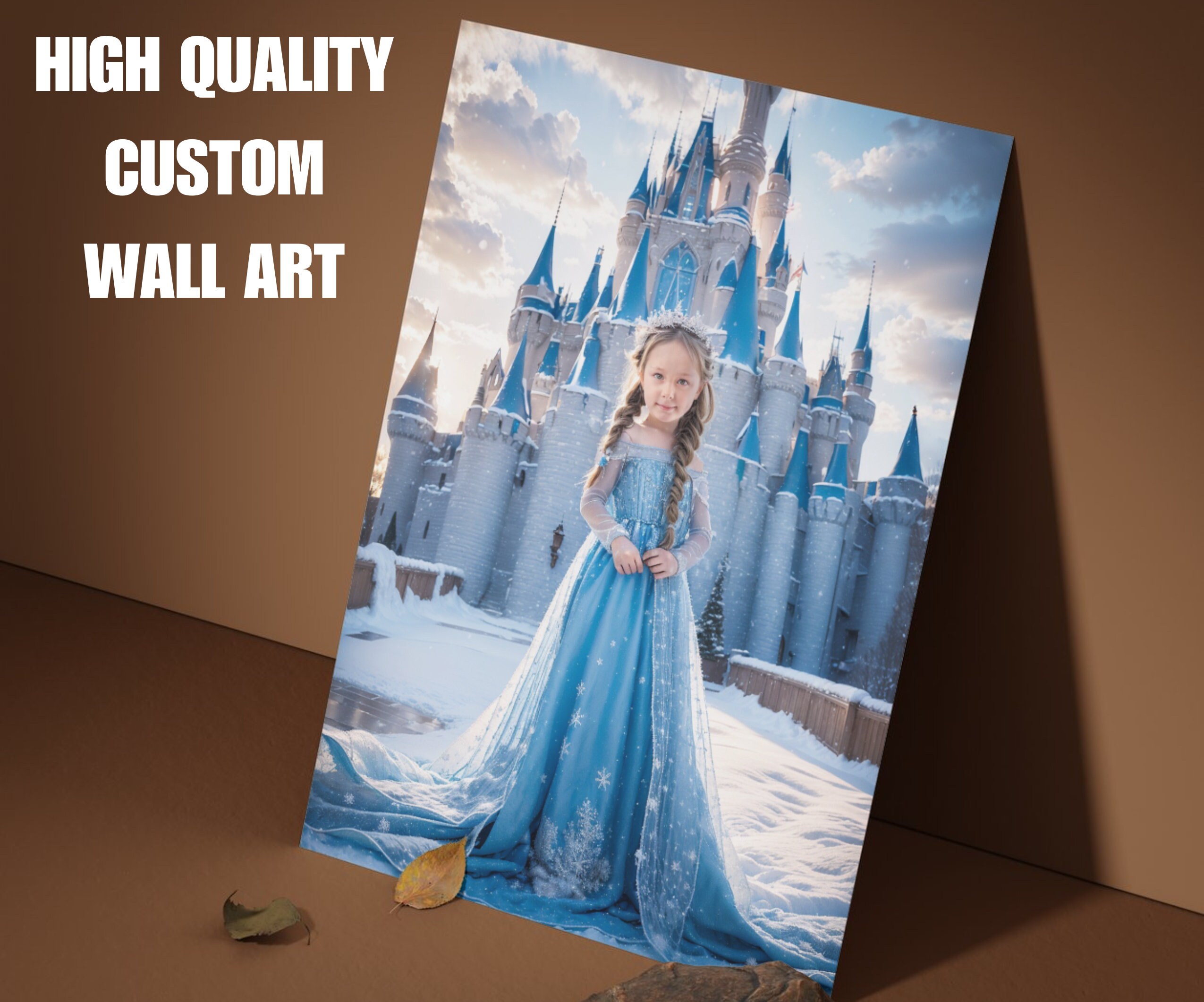 Custom Princess Portrait, Girl Poster, Personalized Portrait From Photo ...