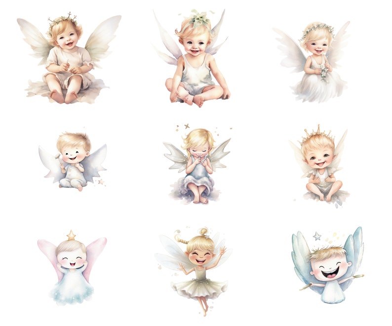Cute Tooth Fairy Clipart, Little Fairy Characters, Nursery, Kids, Wings ...