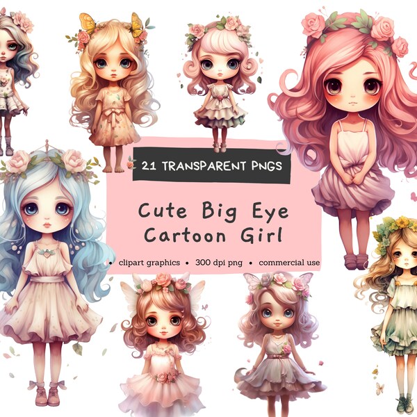 Big Eyed Girl - Etsy
