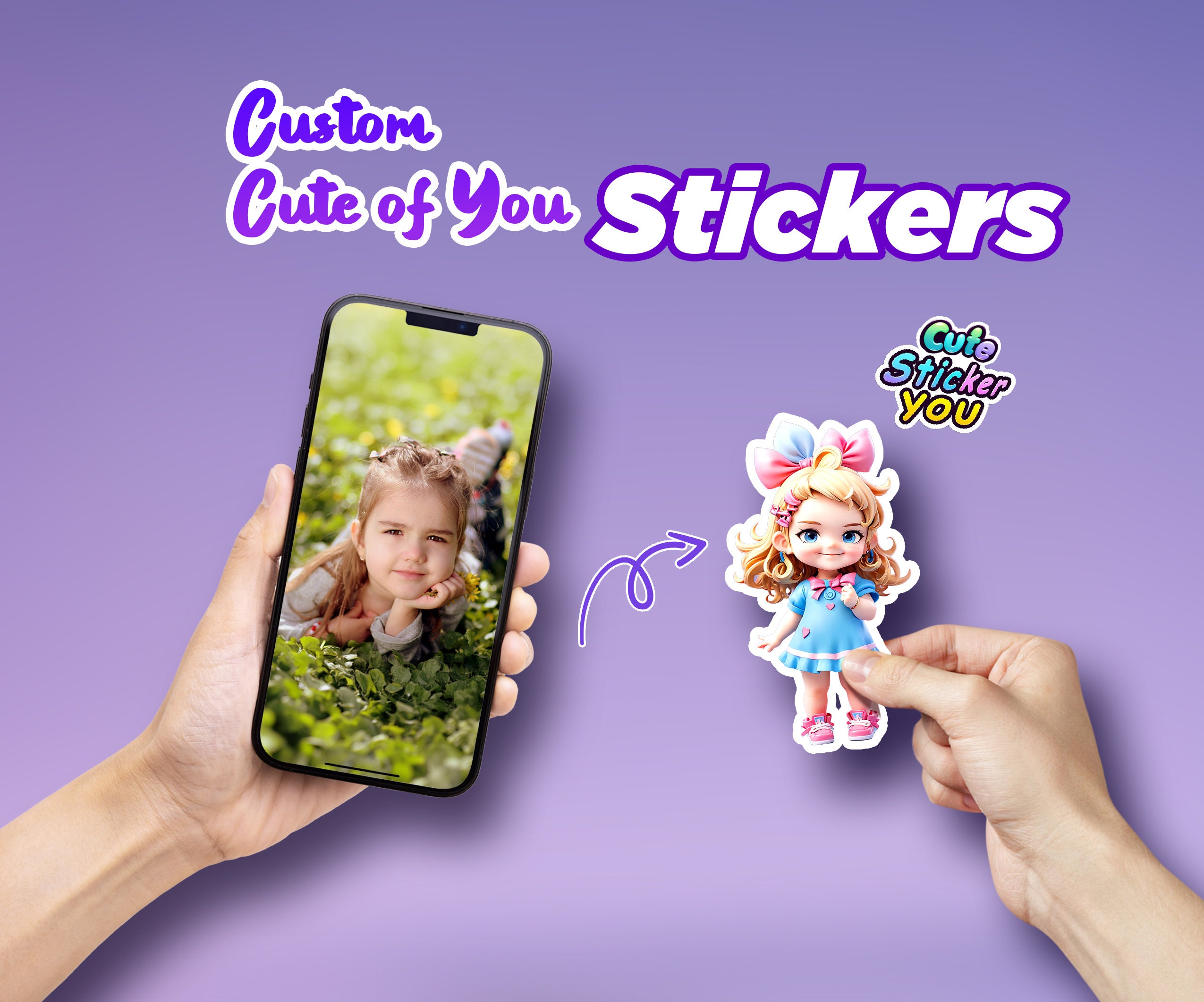 Custom Cute Sticker, Personalized Cute Sticker, Personalized Gift ...