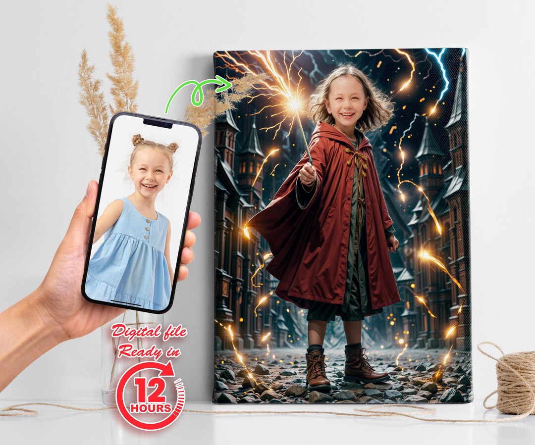 Personalized Portrait From Photo, Custom Portrait, Magician Poster ...