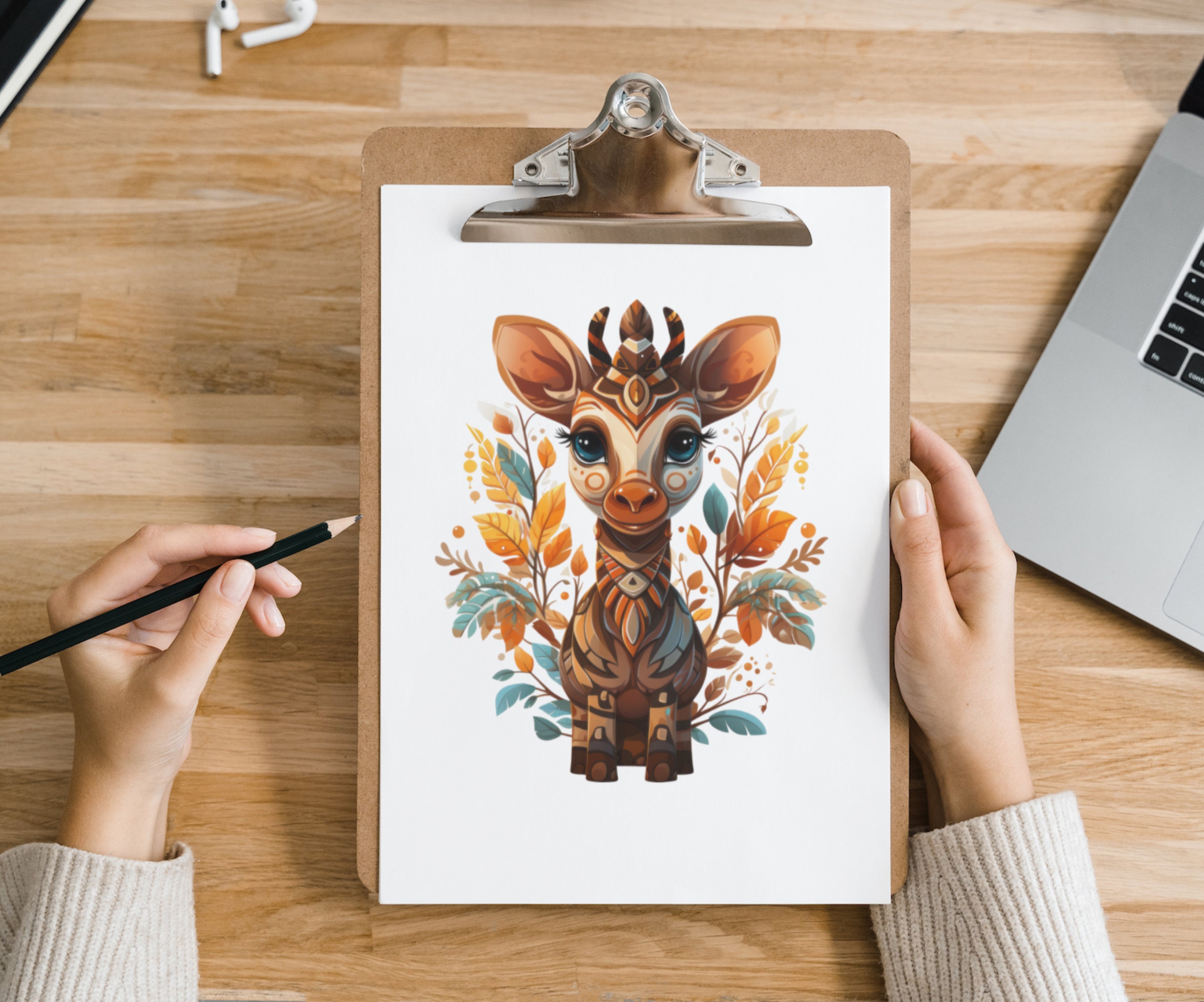 Tribal Animals Clipart, Native American, Digital Pintables, Bundle ...