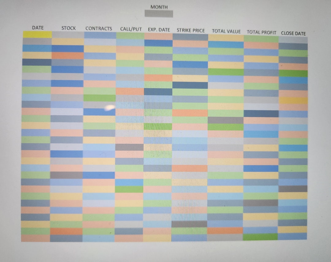 Printable Digital Trading Stock Tracker - Etsy