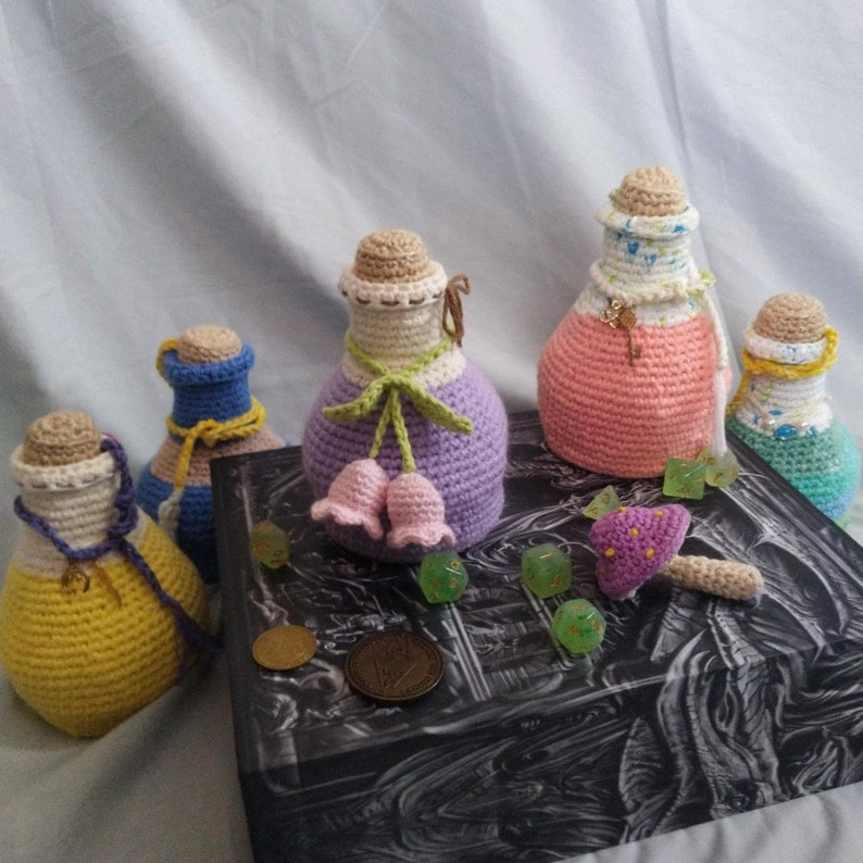 Crochet Potion Bottle Dice Bag Herbalist Potion - Etsy