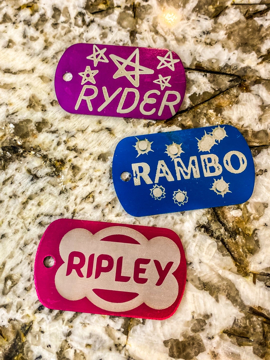 Personalized Double-sided Pet ID Tag Humor and Safety Combine for the ...