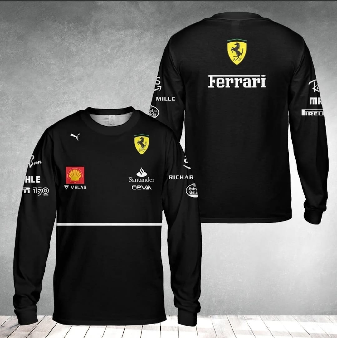 Ferrari F1 Long Sleeve Shirt Team Driver Shirt - Etsy