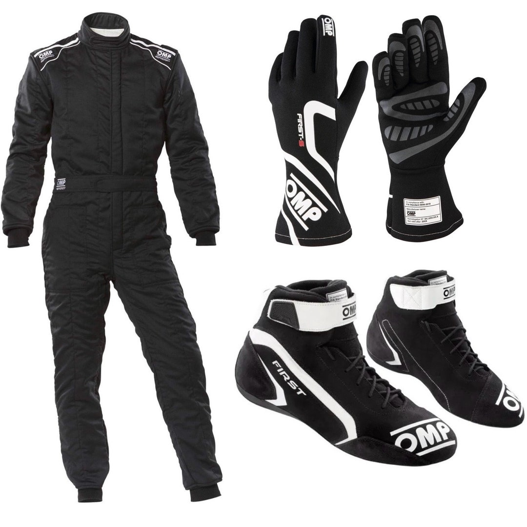 OMP Driver Set Suit Gloves Shoes Bundle for Go Karting and Rally Racing ...