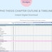 Phd Thesis Chapter Outline and 3-year Timeline GANTT Chart | Phd, Grad ...