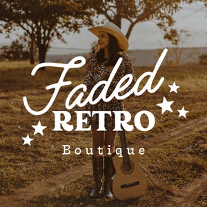 DIY Retro Branding Kit, Western Logo Design, Small Business Logo, Fun ...