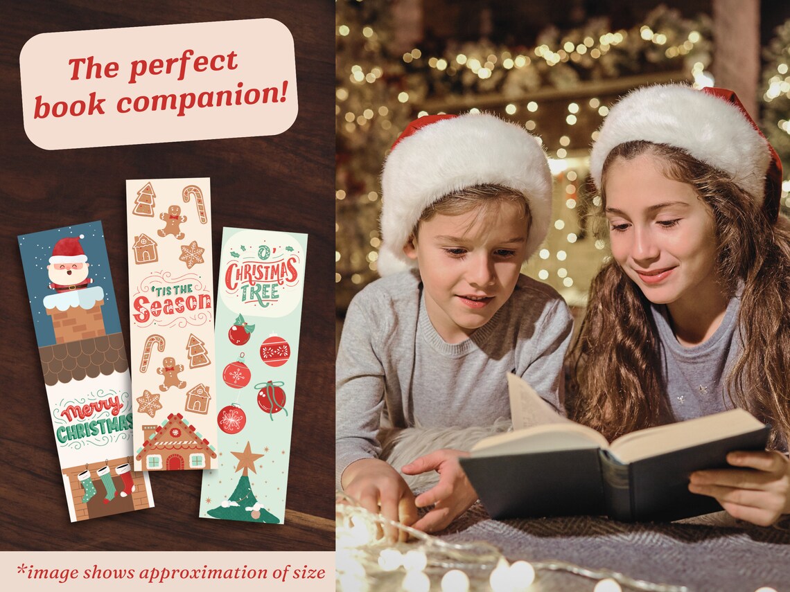 Christmas Bookmark Printable for Kids Santa Snow Holiday December ...