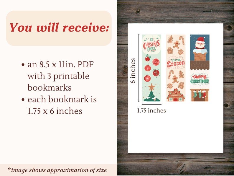 Christmas Bookmark Printable for Kids Santa Snow Holiday December ...