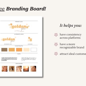 Retro Pastel Premade Branding Kit Canva Template DIY Editable Boho ...
