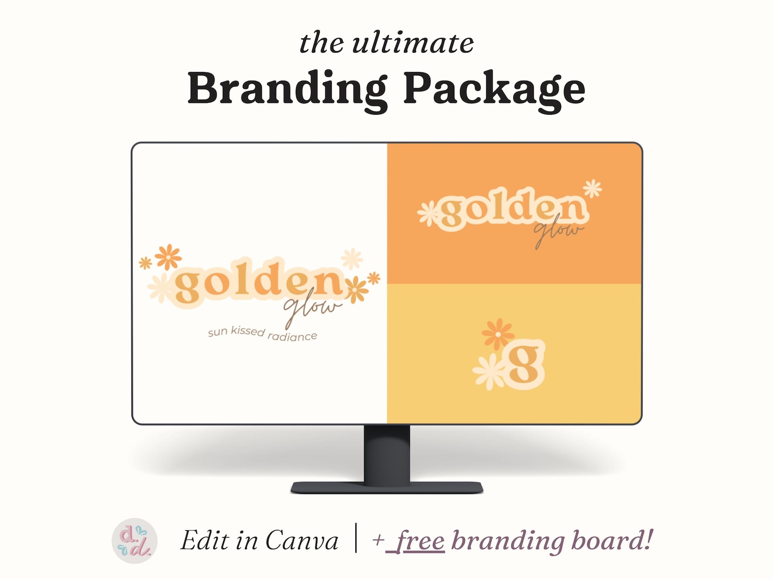 Retro Pastel Premade Branding Kit Canva Template DIY Editable Boho ...