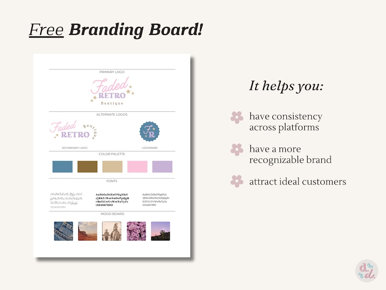 DIY Retro Branding Kit, Western Logo Design, Small Business Logo ...