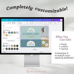 Small Business Branding Bundle Sun Beach Coastal Logo Instagram Package ...