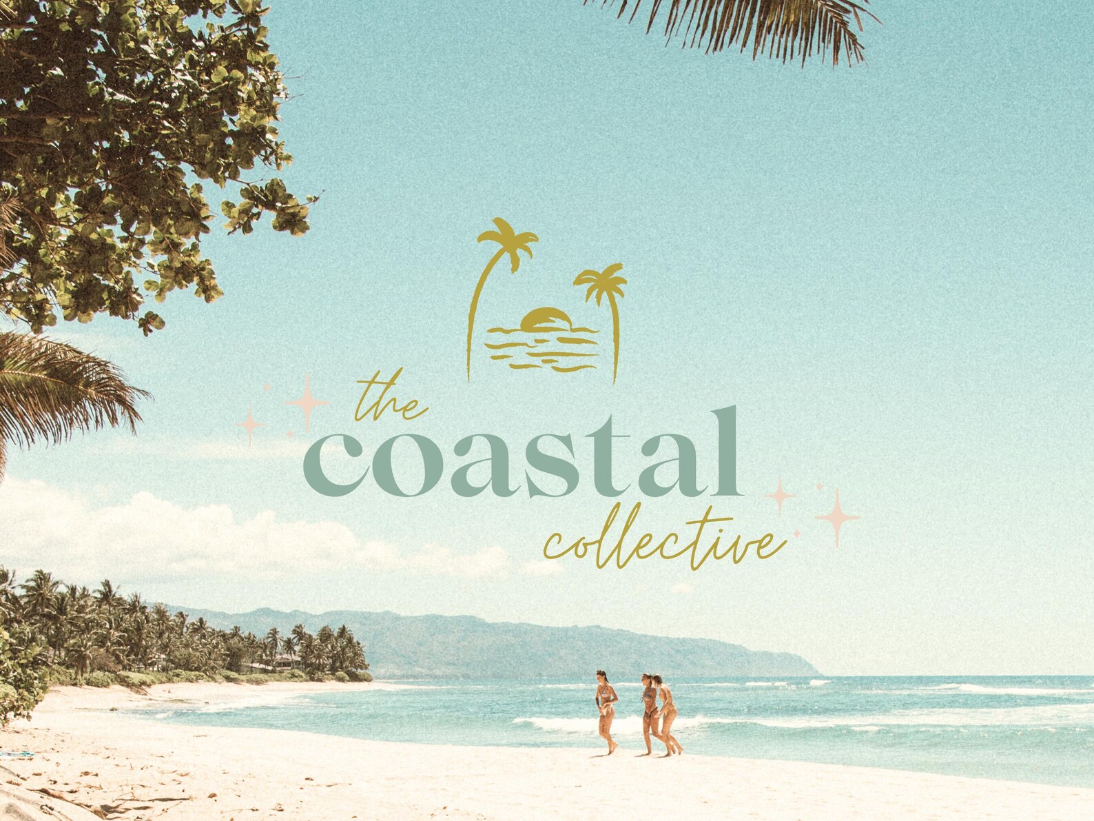 Semi Custom Boho Beach Personal Logo Designing DIY Retro Coastal ...