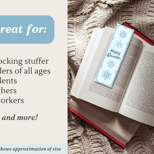 Winter Bookmark Printable for Kids Snow Snowflakes November - Etsy