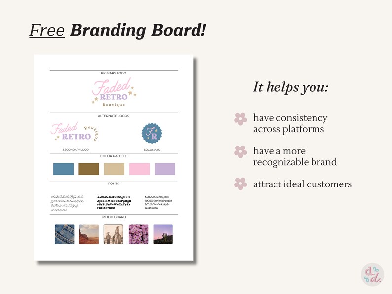 DIY Retro Branding Kit Western Logo Bold Fun Small Business Brand ...