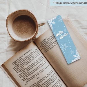 Winter Bookmark Printable for Kids Snow Snowflakes November - Etsy