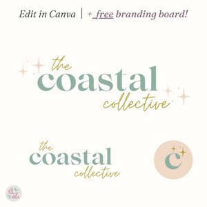 Boho Branding Kit Canva Template DIY Logo Neutral Editable Design ...