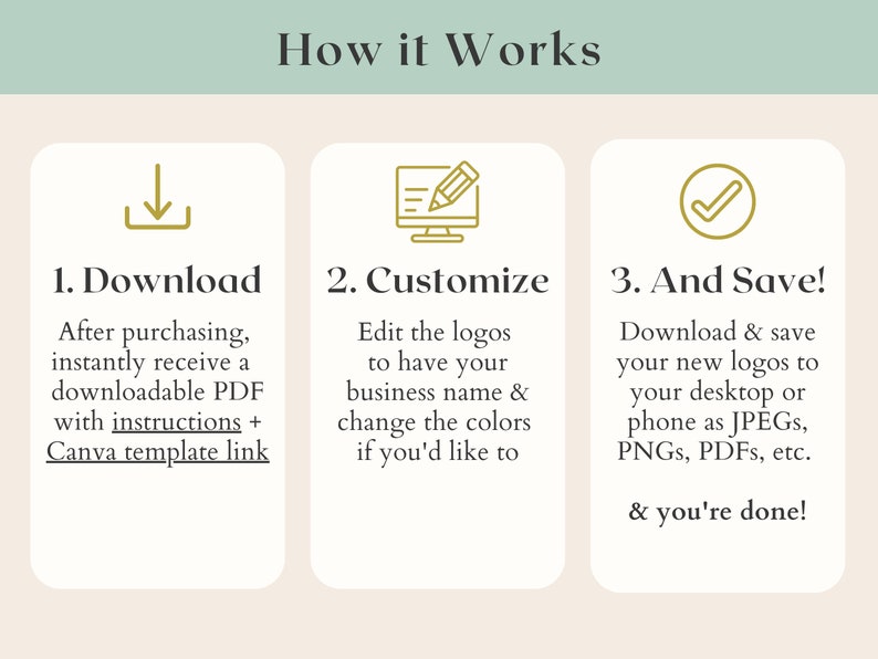 Boho Branding Kit Canva Template DIY Logo Neutral Editable - Etsy