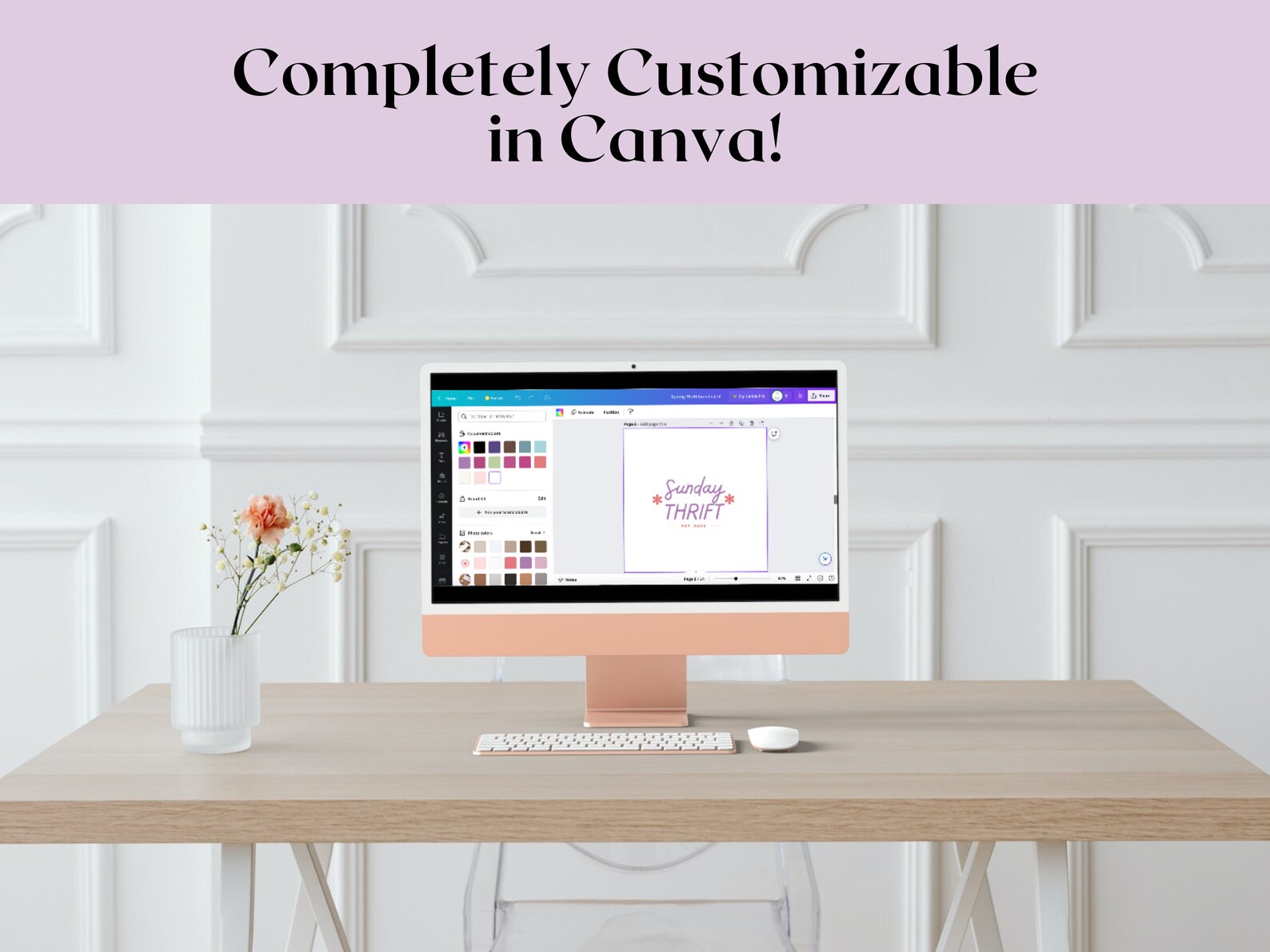 DIY Retro Branding Kit Editable Logo Design Boho Fun - Etsy