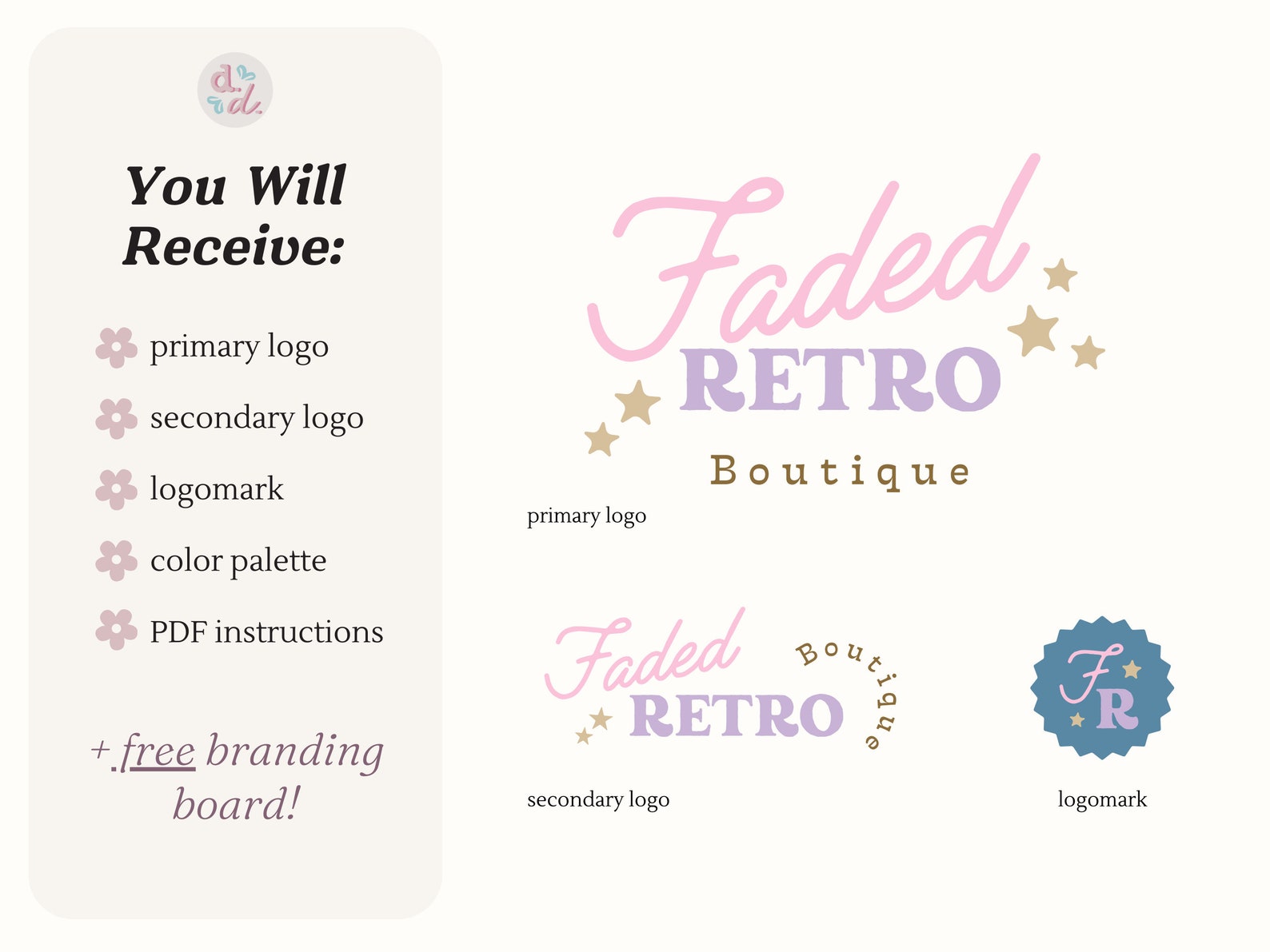 DIY Retro Branding Kit Western Logo Bold Fun Small Business Brand ...