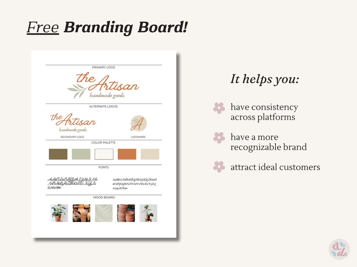 DIY Logo Branding Kit, Editable Branding Canva Template, Smallbusiness ...