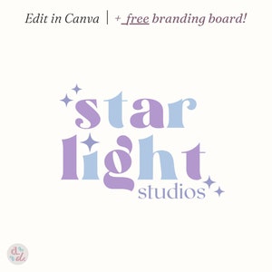 DIY Retro Pastel Branding Kit Canva Template Editable Boho - Etsy