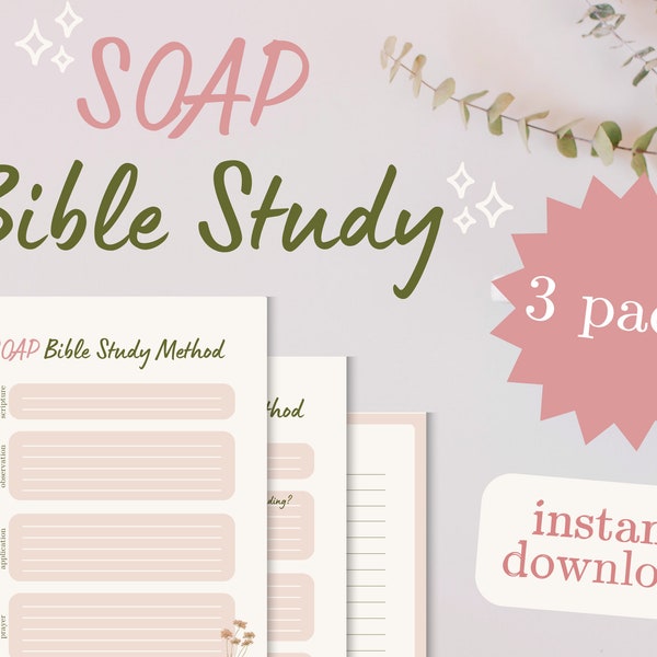 Bible Soap Note Template - Etsy