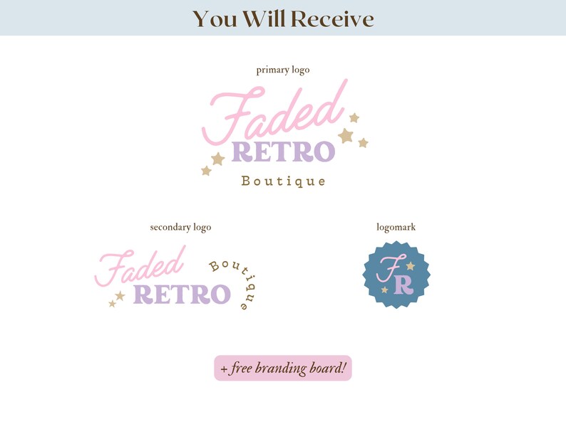 DIY Retro Branding Kit Western Logo Design Small Business - Etsy