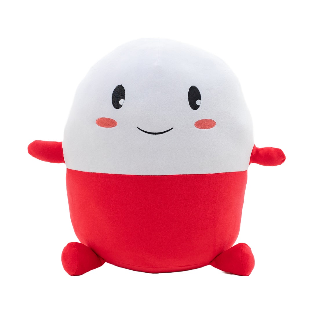 Jumbo Red Happy Pill Plushie: 17" Squishy Comfort Pillow - Etsy