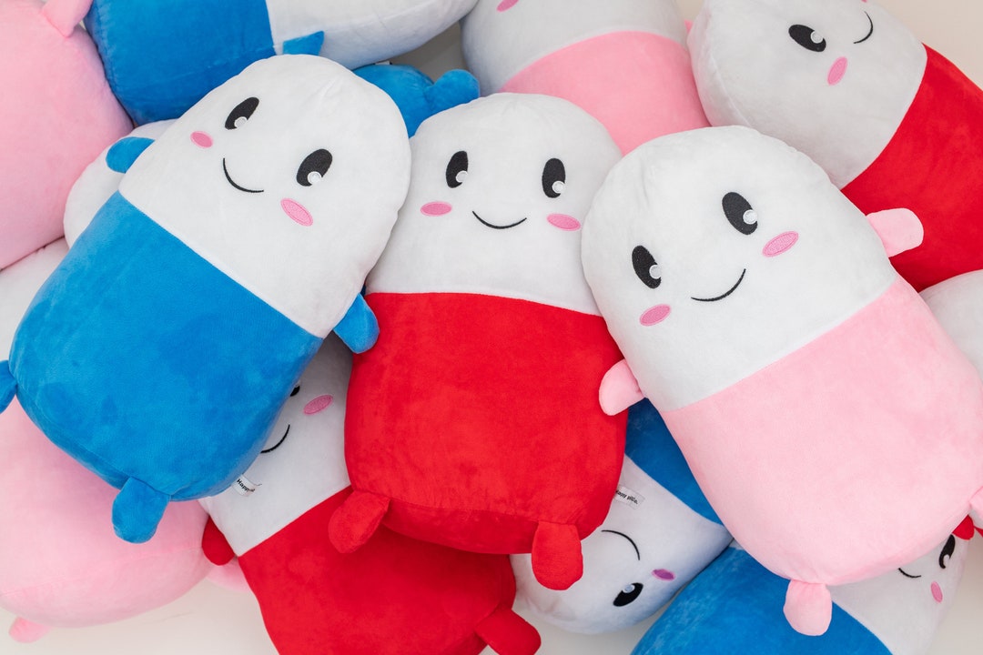 Happy Pill Plush Toy: Soft, Huggable, Stress Relief - 17” - Etsy