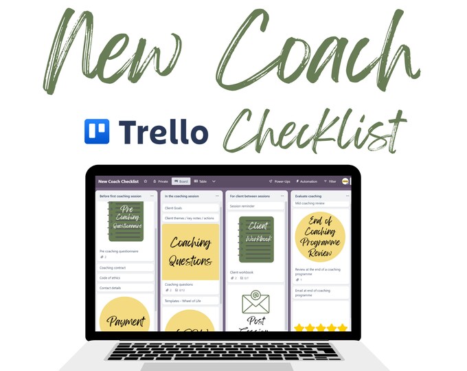 Trello Template New Coach Checklist - Etsy