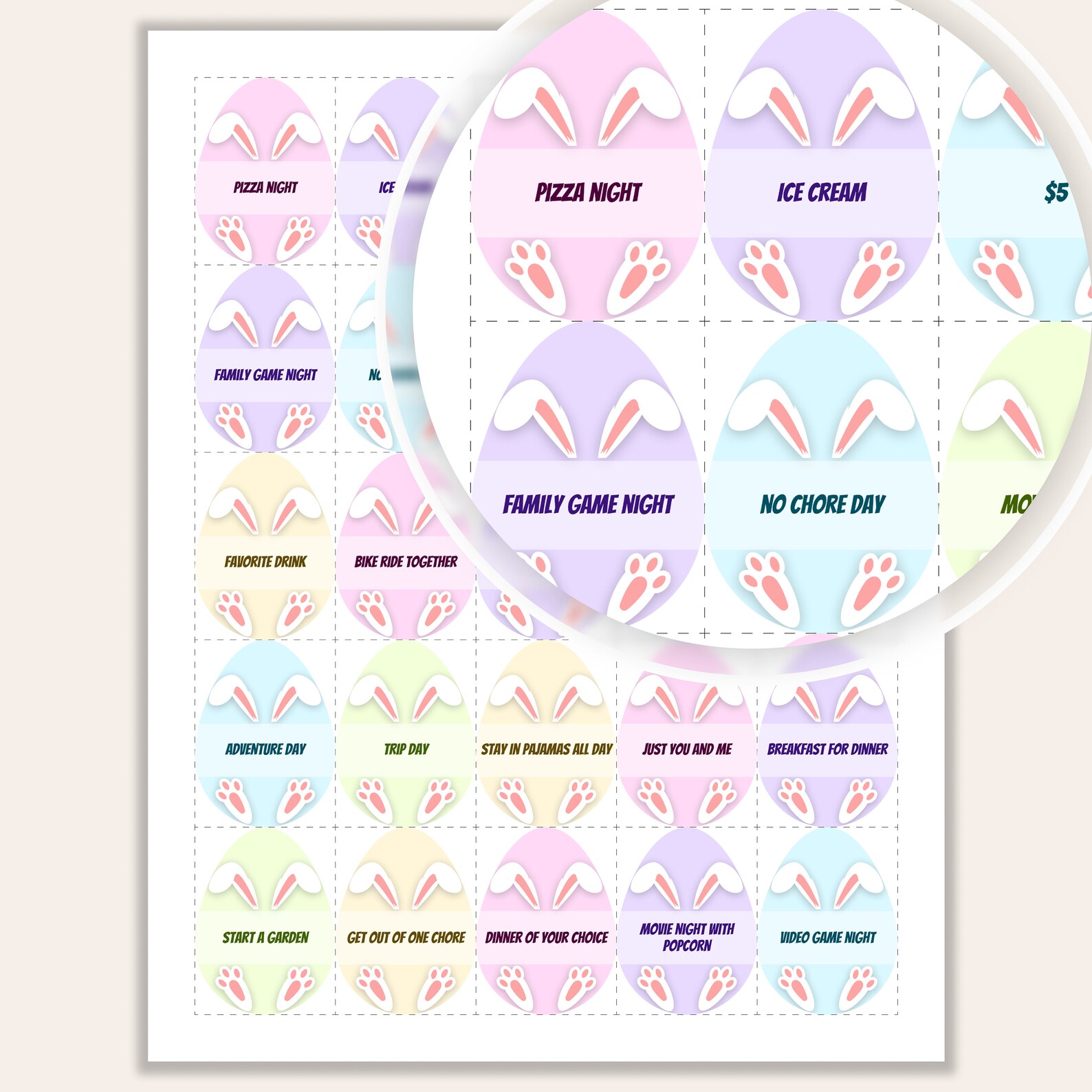 Easter Egg Coupons Printable, Easter Coupon Book Template, Editable ...