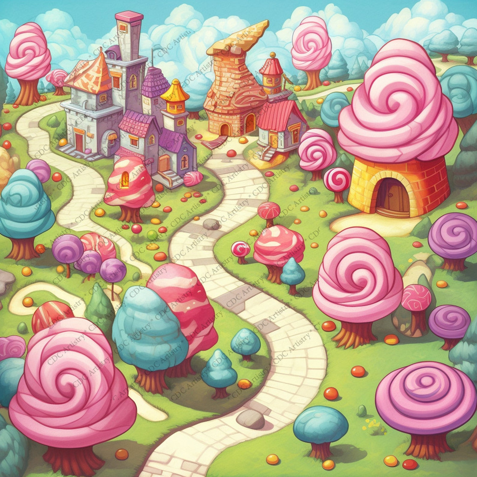 Candyland Printable Pattern - Etsy