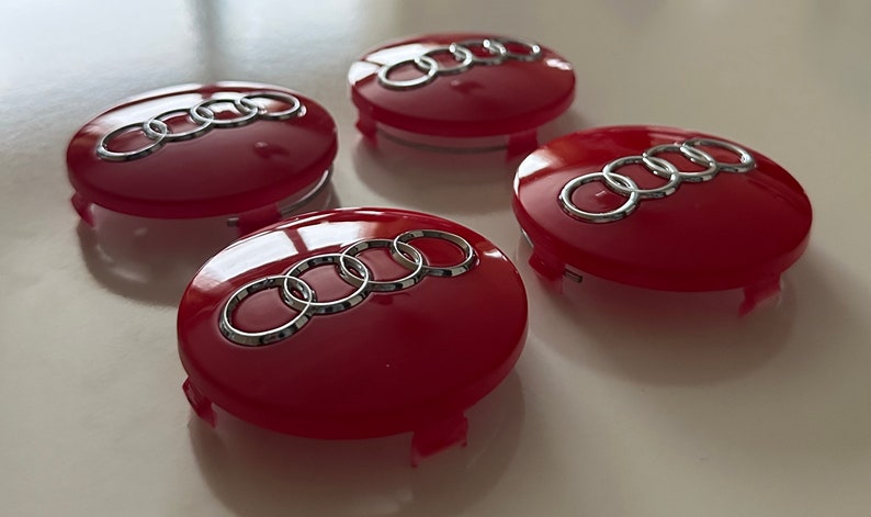 4 Pcs set 60mm 2.36inch Red Audi Wheel Center Hub Caps 4B0601170 - Etsy