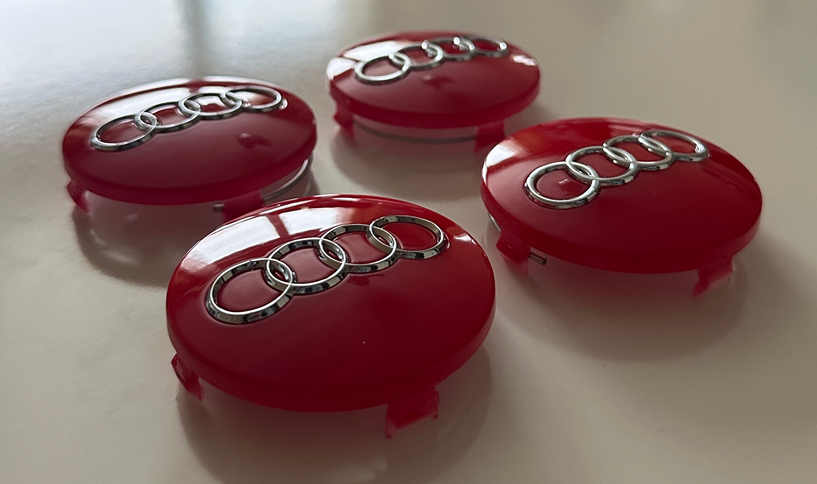 4 Pcs set 60mm 2.36inch Red Audi Wheel Center Hub Caps 4B0601170 - Etsy