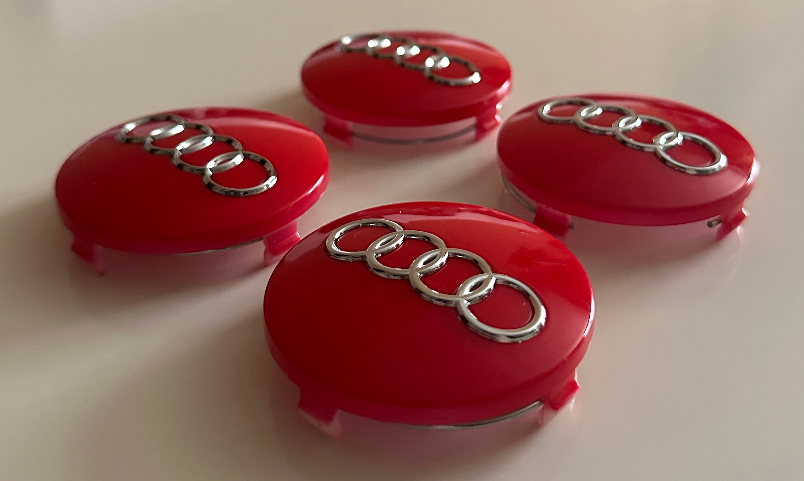 4 Pcs set 60mm 2.36inch Red Audi Wheel Center Hub Caps 4B0601170 - Etsy
