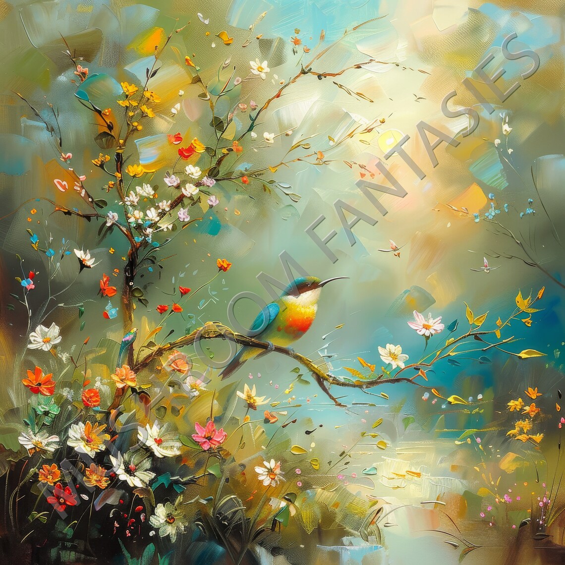 Spring Floral Printable Wall Art Bundle. 64 Images in 8 Versatile ...