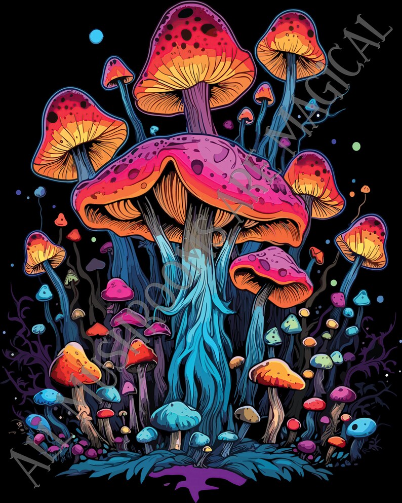 Halloween Mushrooms Vector Clip Art Bundle - a Collection of 45 Spooky ...
