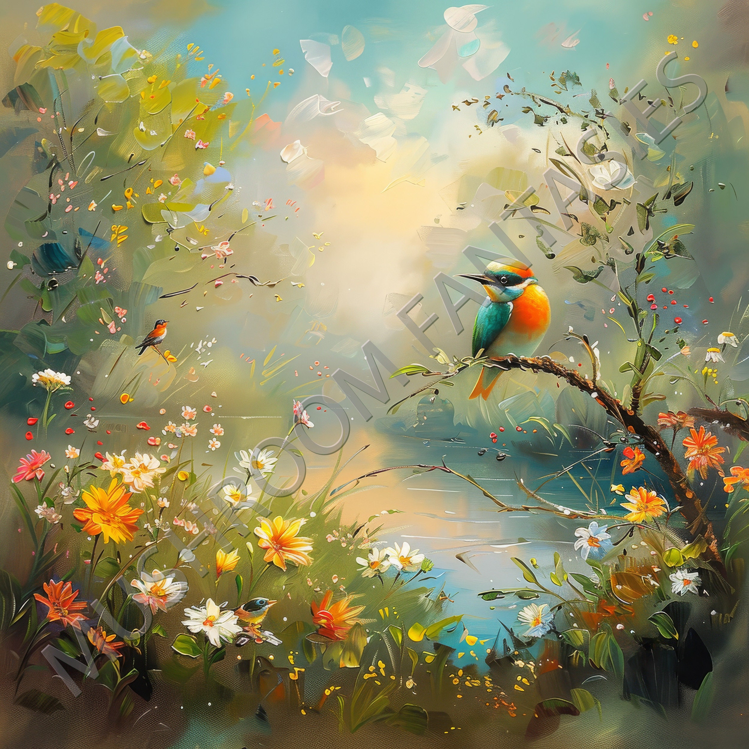 Spring Floral Printable Wall Art Bundle. 64 Images in 8 Versatile ...