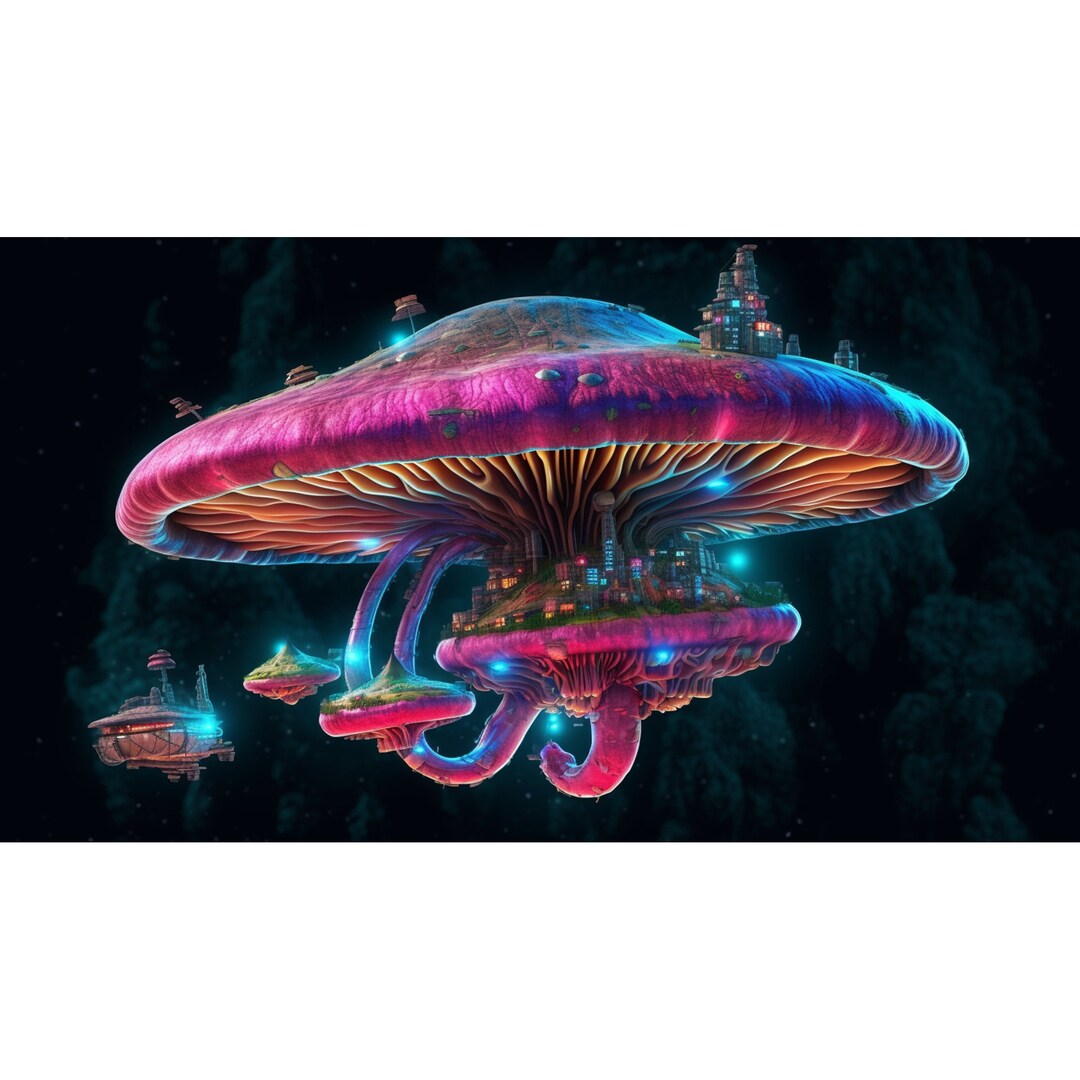 Mushrooms in Space 36 Images of Fantasy Mushroom-based - Etsy