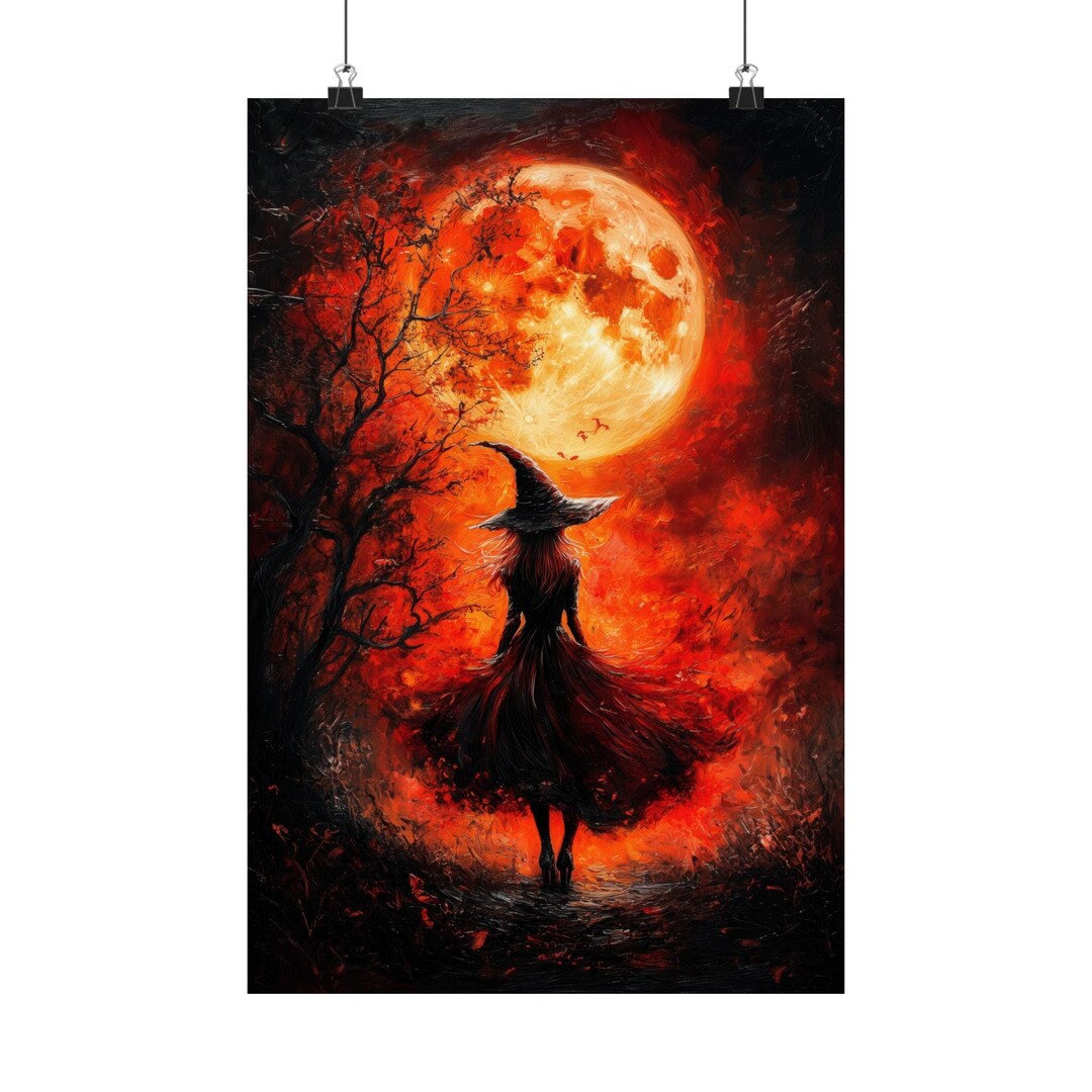 Witchy Poster, Home Decor, Matte Wall Art Print, Halloween Art ...