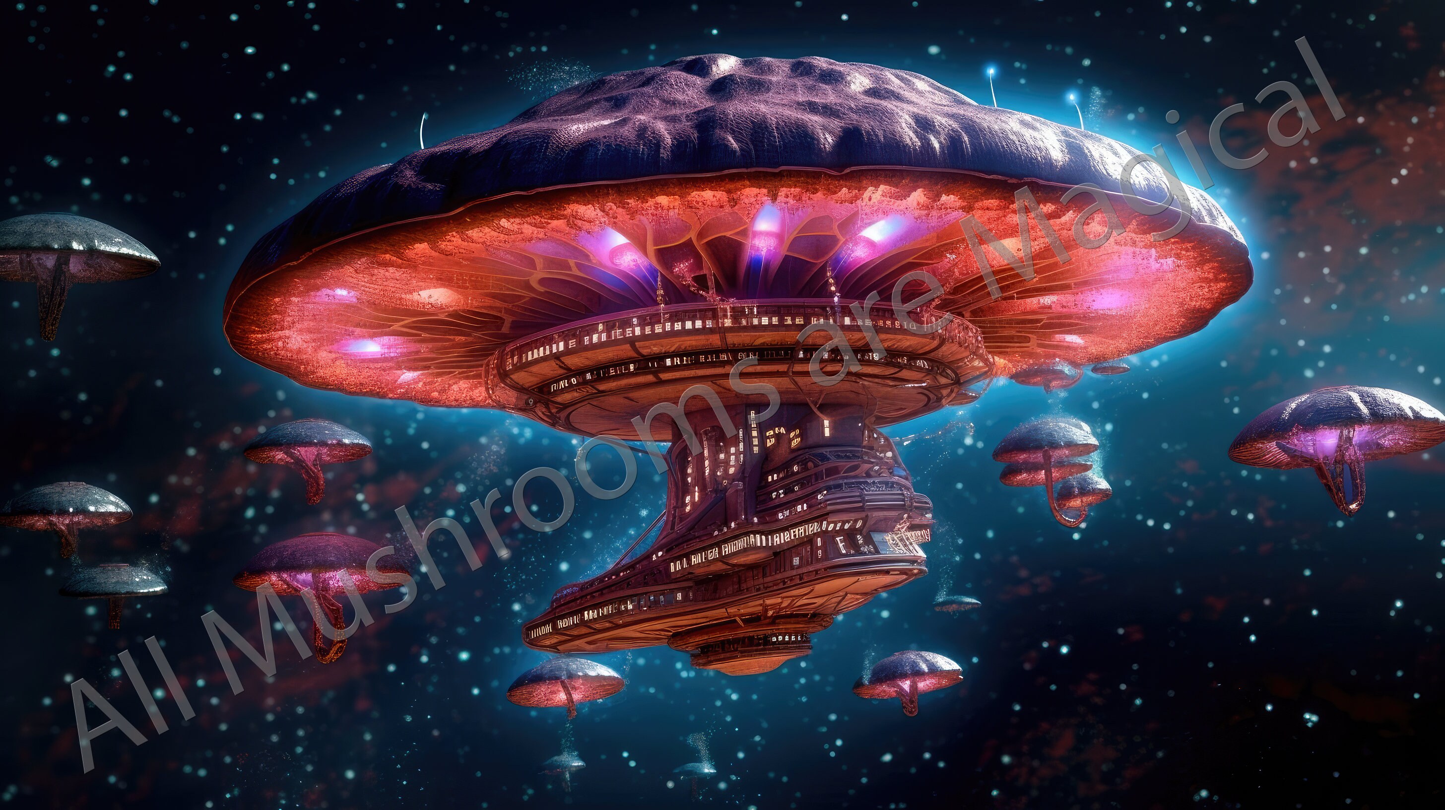Mushrooms in Space 36 Images of Fantasy Mushroom-based Space Faring ...