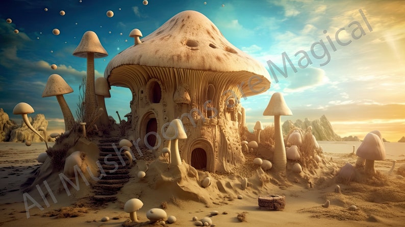 Summer Mushrooms by the Sea - 30 Fun in the Sun Mushroom Images - Etsy