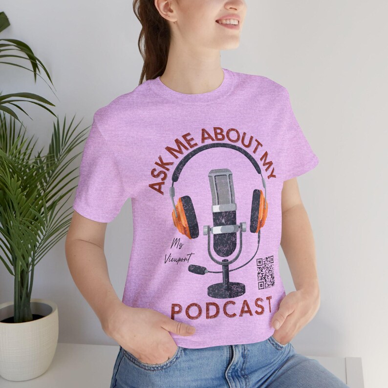 Personalized Podcasting Microphone Unisex Tee Shirt, Ask Me About My ...