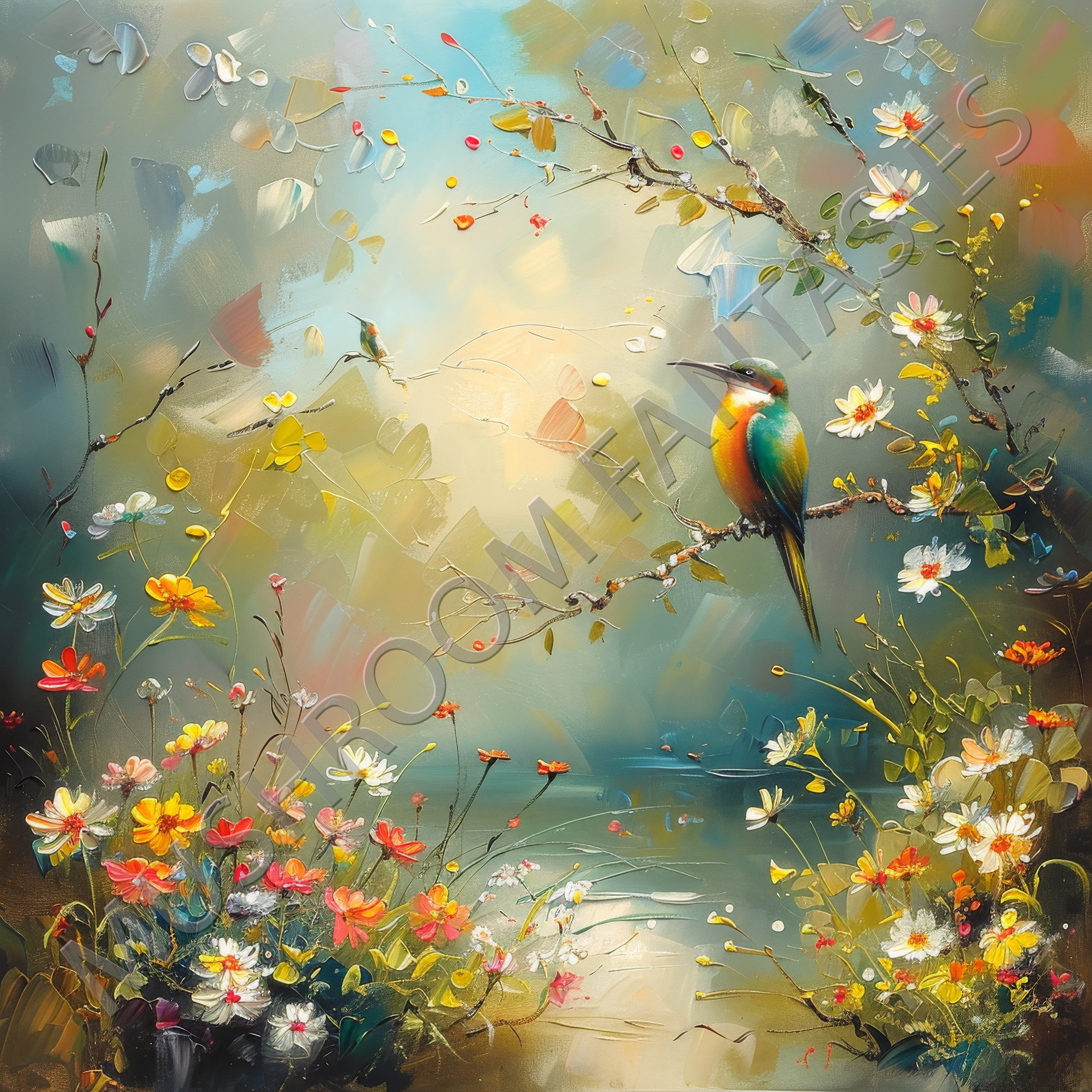 Spring Floral Printable Wall Art Bundle. 64 Images in 8 Versatile ...