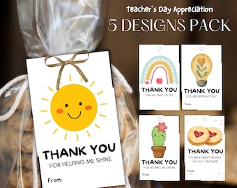 Thank You Gift Tag | Appreciation Label | Thank You Teacher Tags ...