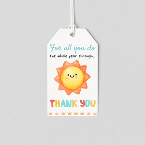 Thank You Gift Tag | Appreciation Label | Thank You Teacher Tags ...